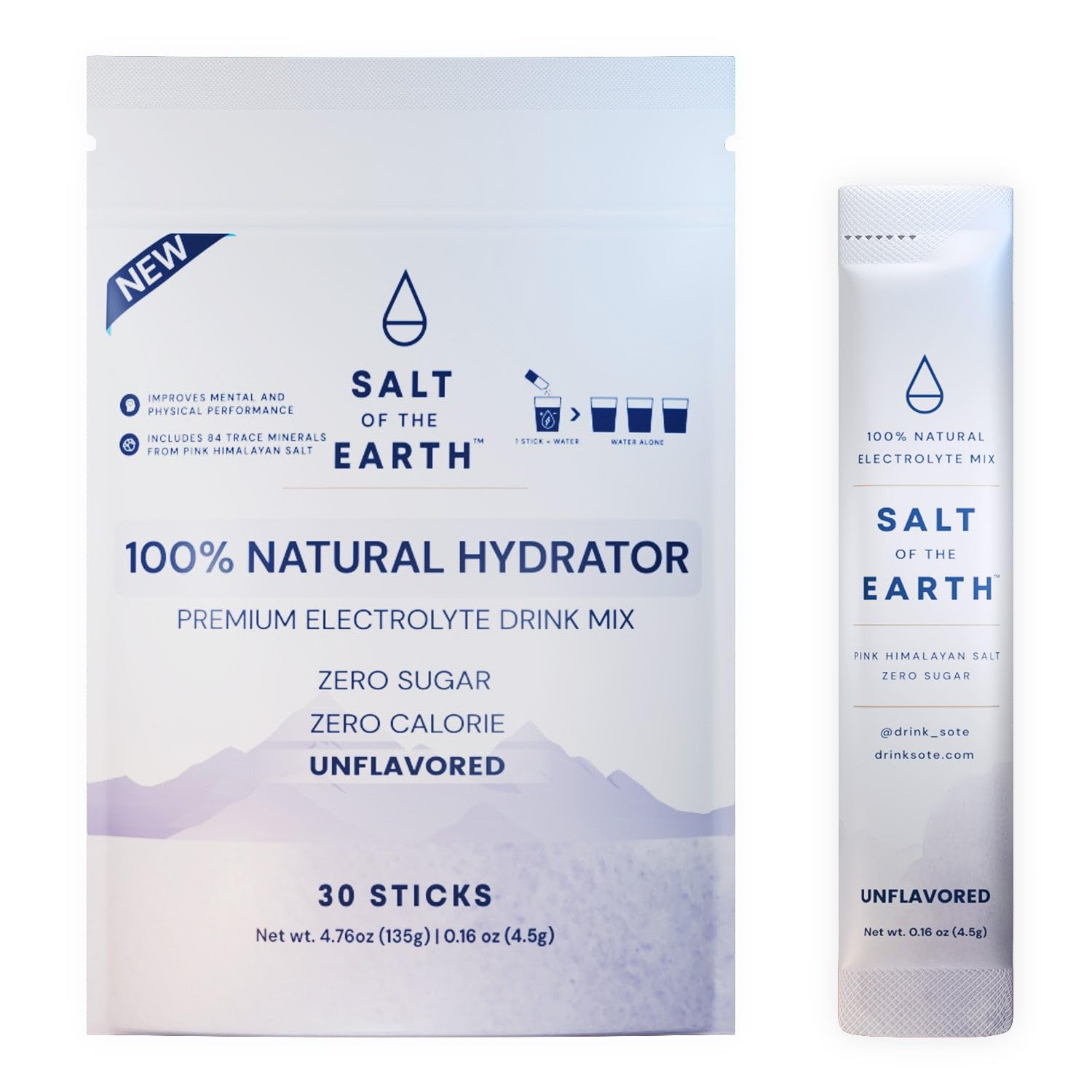 Amazon.com: Salt of the Earth Premium Zero-Sugar Electrolyte - Made ...