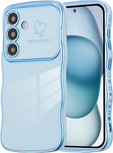 Amazon.com: DEFBSC Case for Samsung Galaxy A16 4G/5G Case, Curly Wave Shape Plating Frame Cute ...