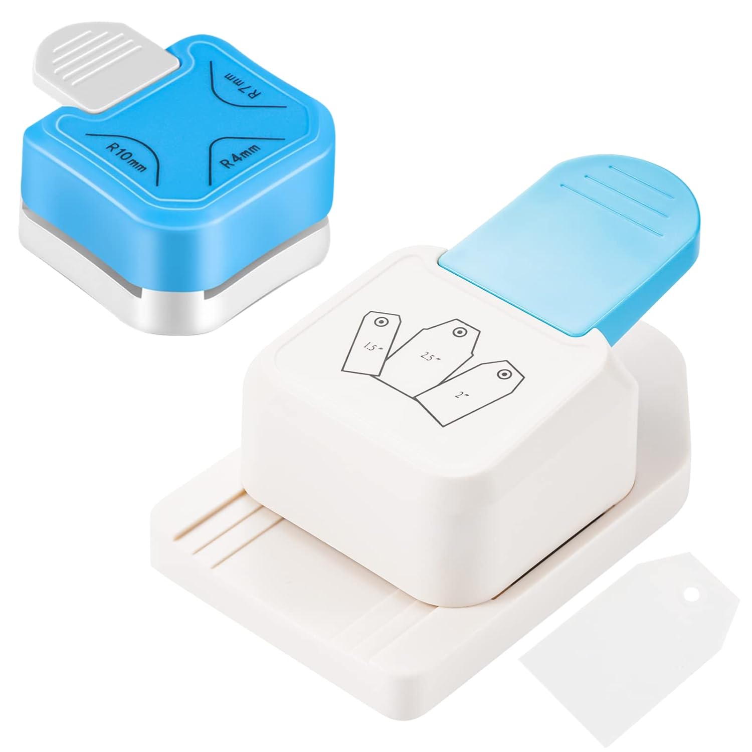 Amazon.com : 2PCS Tag Punch + Corner Rounder Punch for Paper Crafts ...