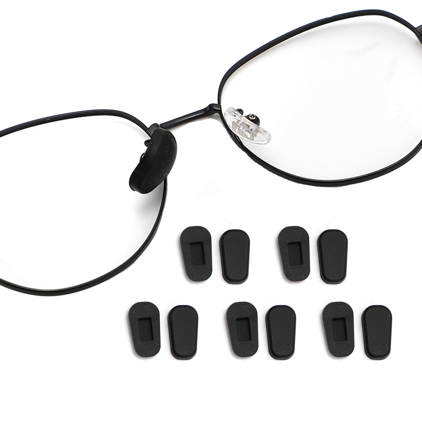 Amazon.com: 5 Pairs Slip-on Nose Pads Covers,Soft Silicone Eyeglasses ...