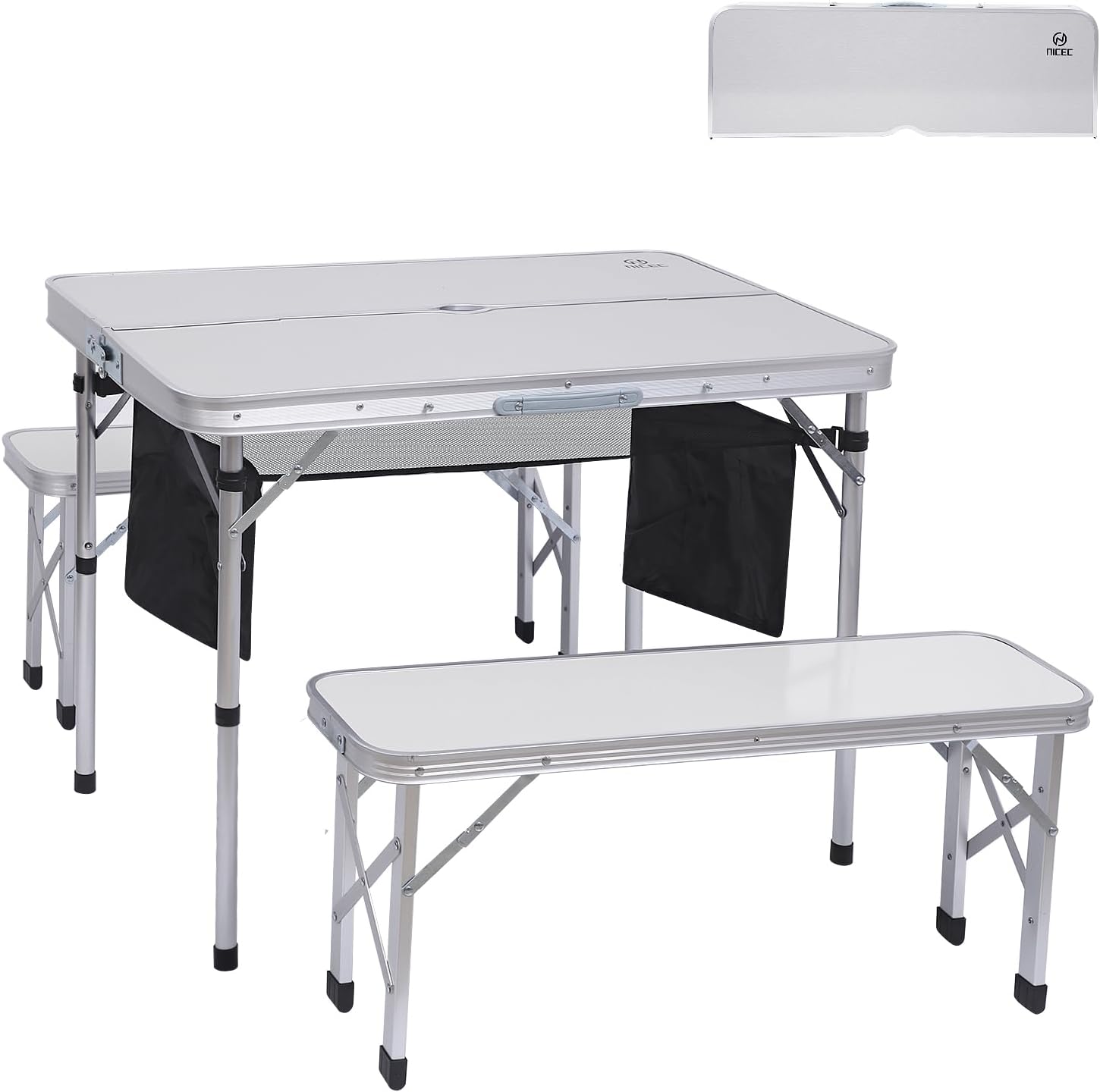 Amazon.com: DWVO 37" Picnic Table, Folding Picnic Tables for Outdoors ...