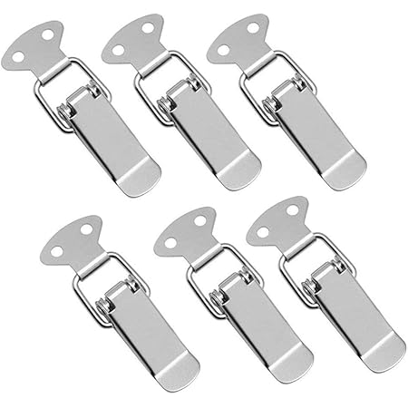 Gasea 6 Packs Stainless Steel Spring Loaded Toggle Latch Catch Hasp ...