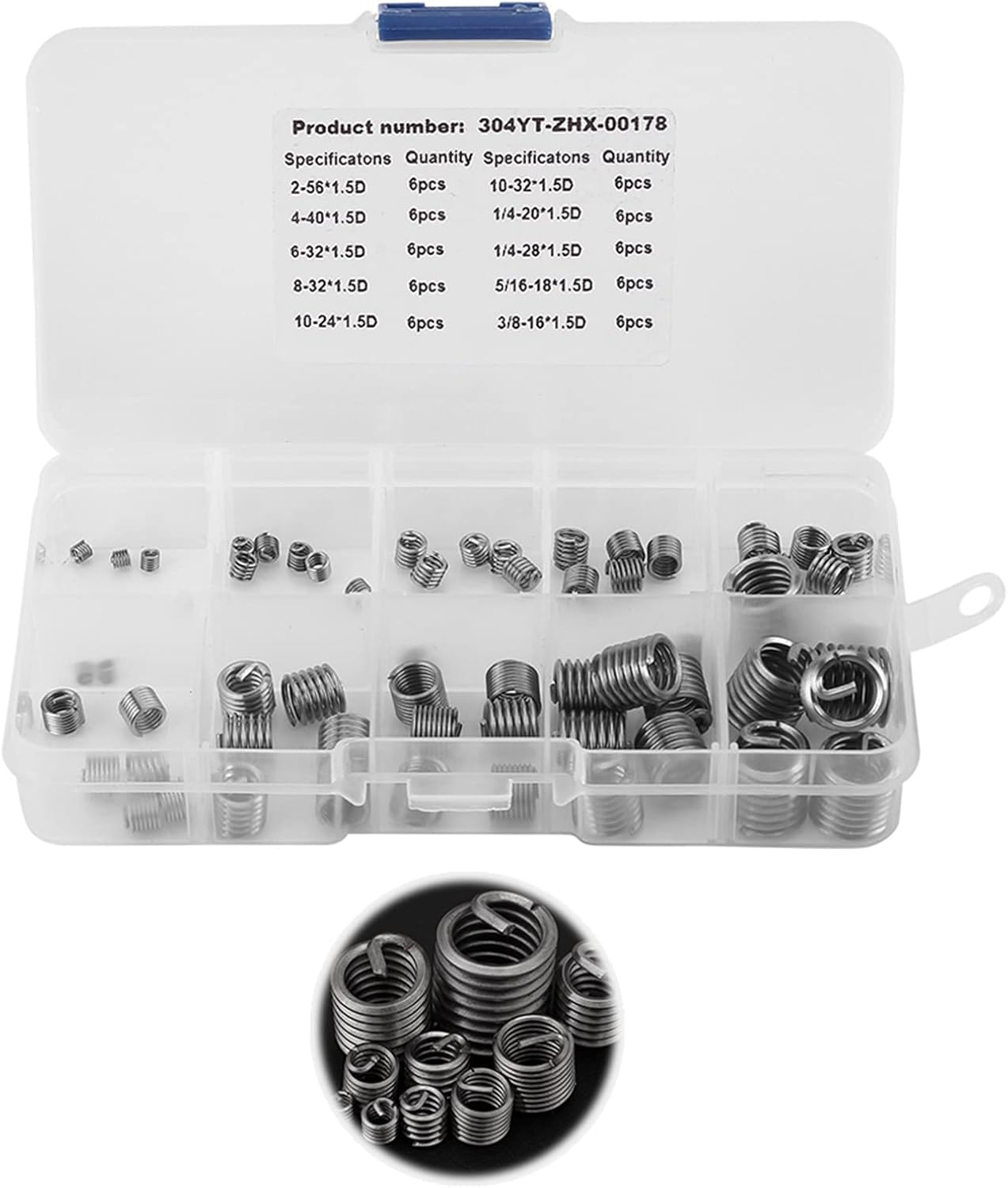 Amazon.com: Wire Screw Sleeve Thread Repair Inserts,Heli Coils Kits SAE ...
