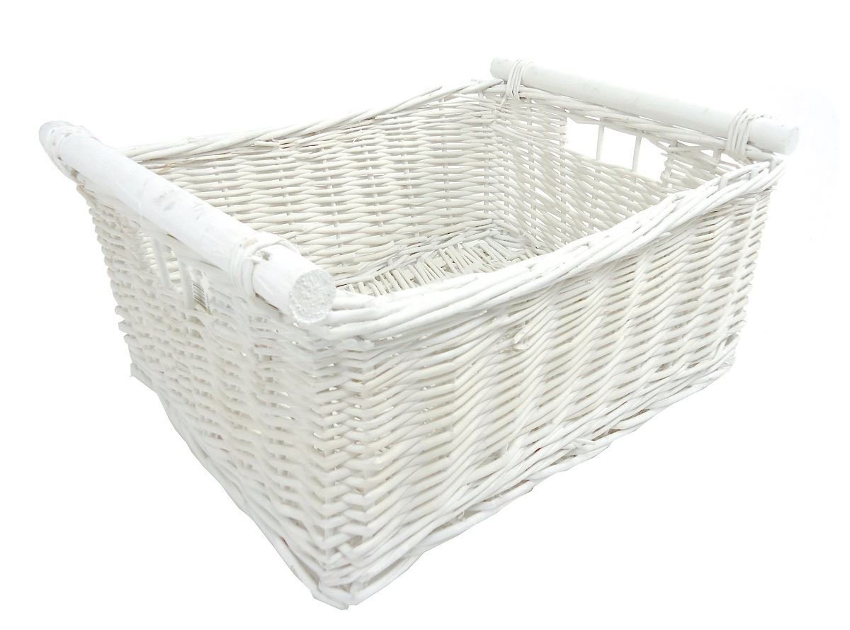 Kitchen Log Fireplace Wicker Storage Basket With Handles Xmas Empty ...