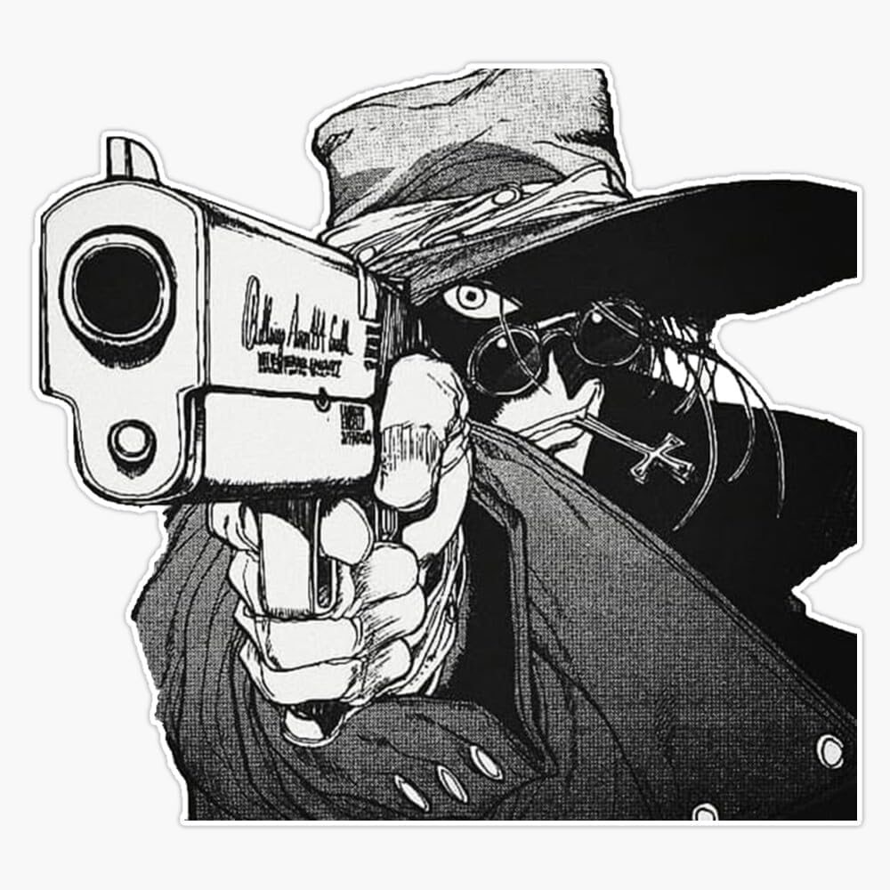Amazon.com: Alucard- Hellsing Manga Sticker Vinyl Waterproof Sticker Decal Car Laptop Wall ...