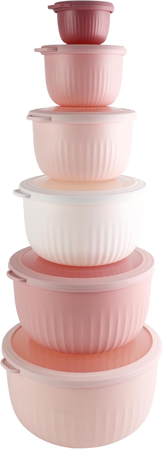 Amazon.com: COOK WITH COLOR Prep Bowls with Lids- Wide and Deep Nesting ...