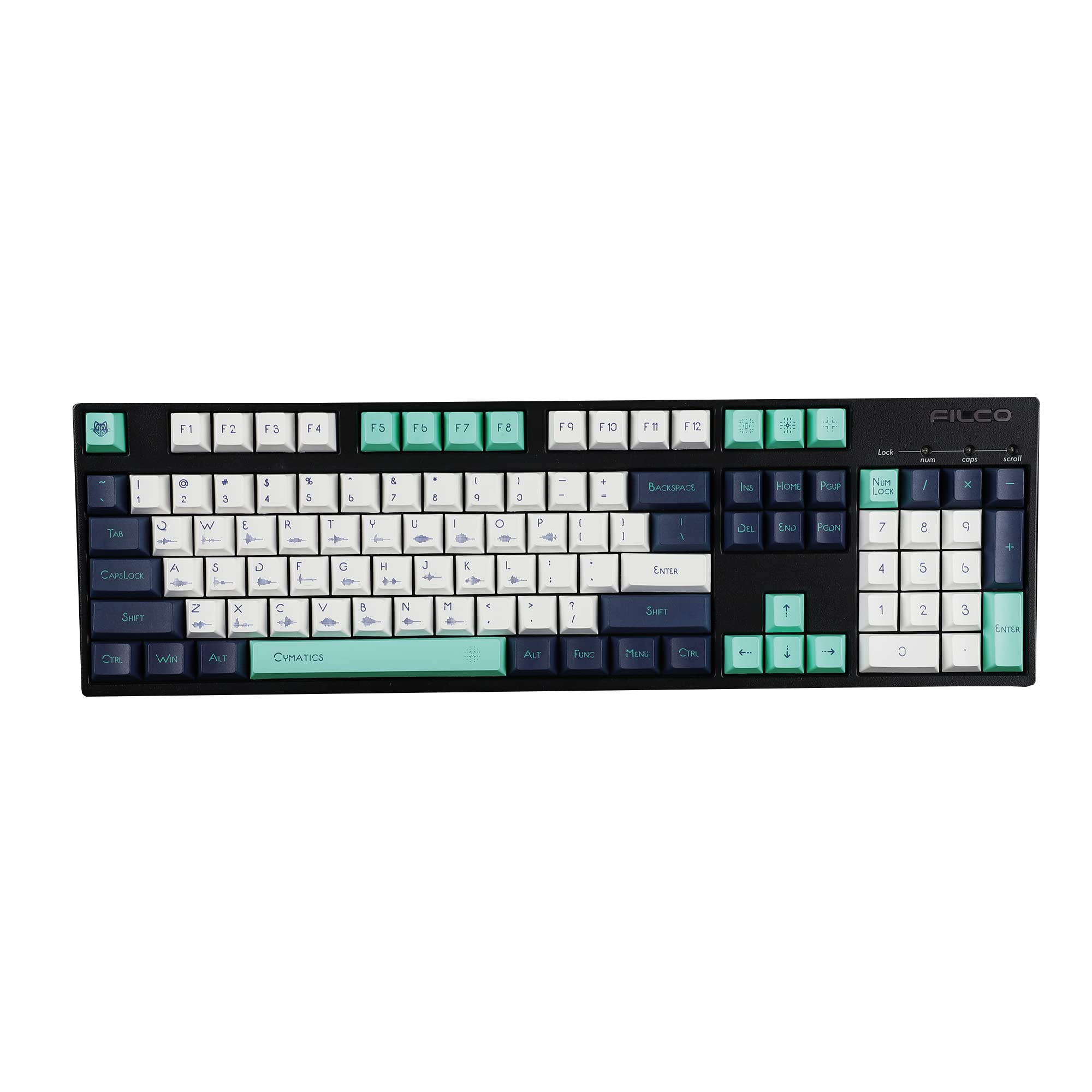 Amazon.com: 144 Sound Wave Keycaps Dye-Sub Thick PBT Cherry Profile Key ...