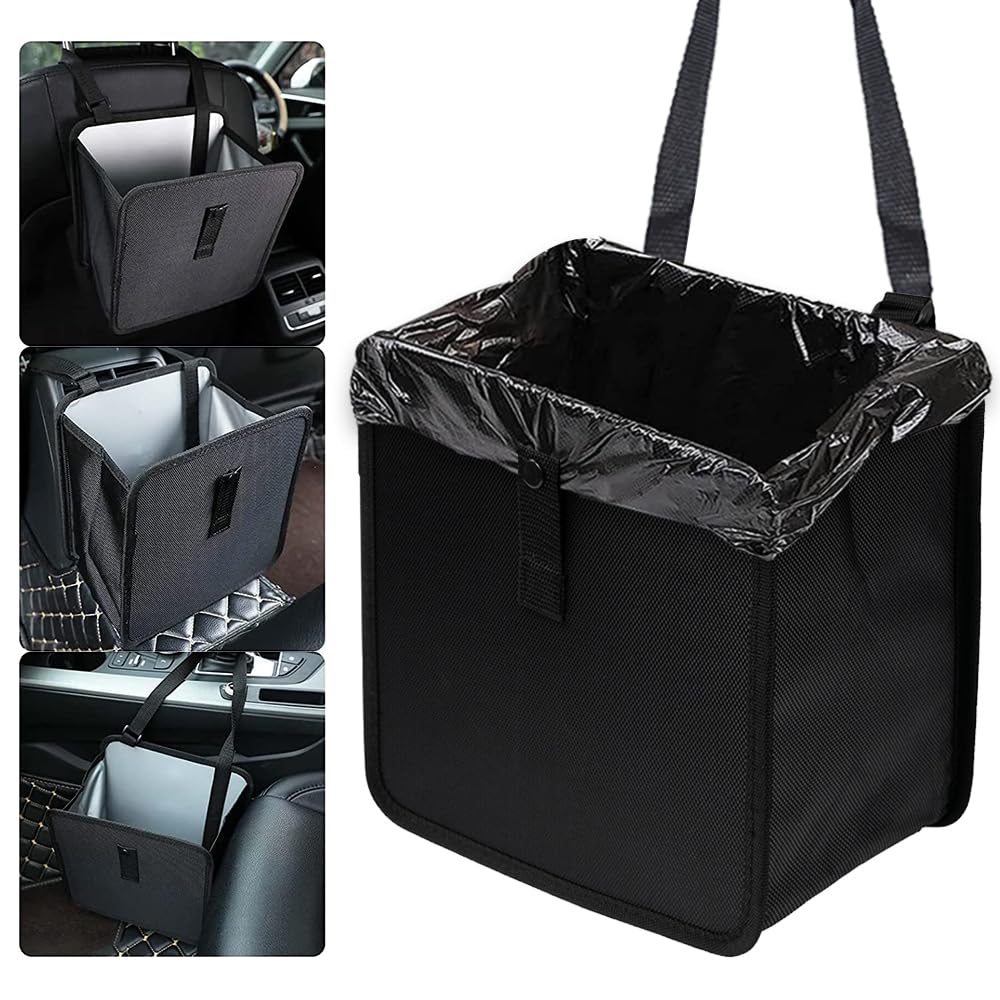 Mini Bote de Basura para Auto, Cubo de Basura para Coche para Colgar ...
