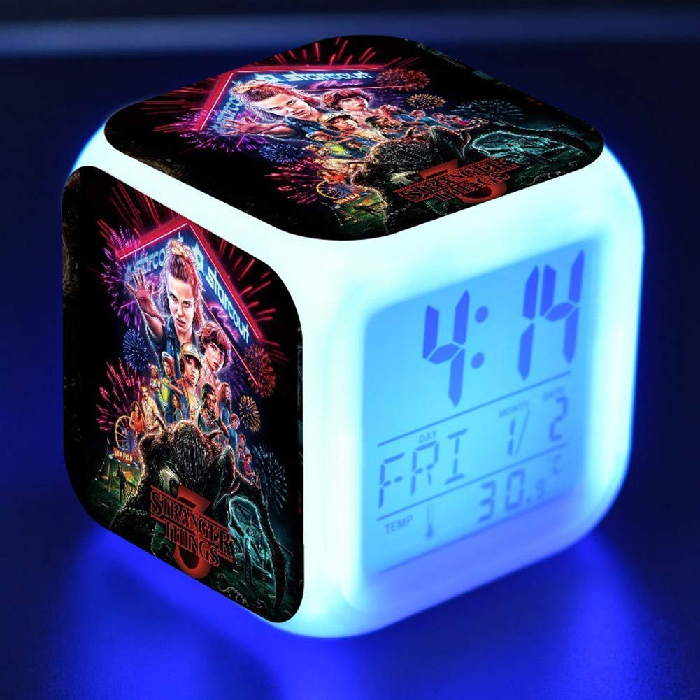 Buy Mini Office Depot Stranger Things Alarm Clock, Newest Album LED ...