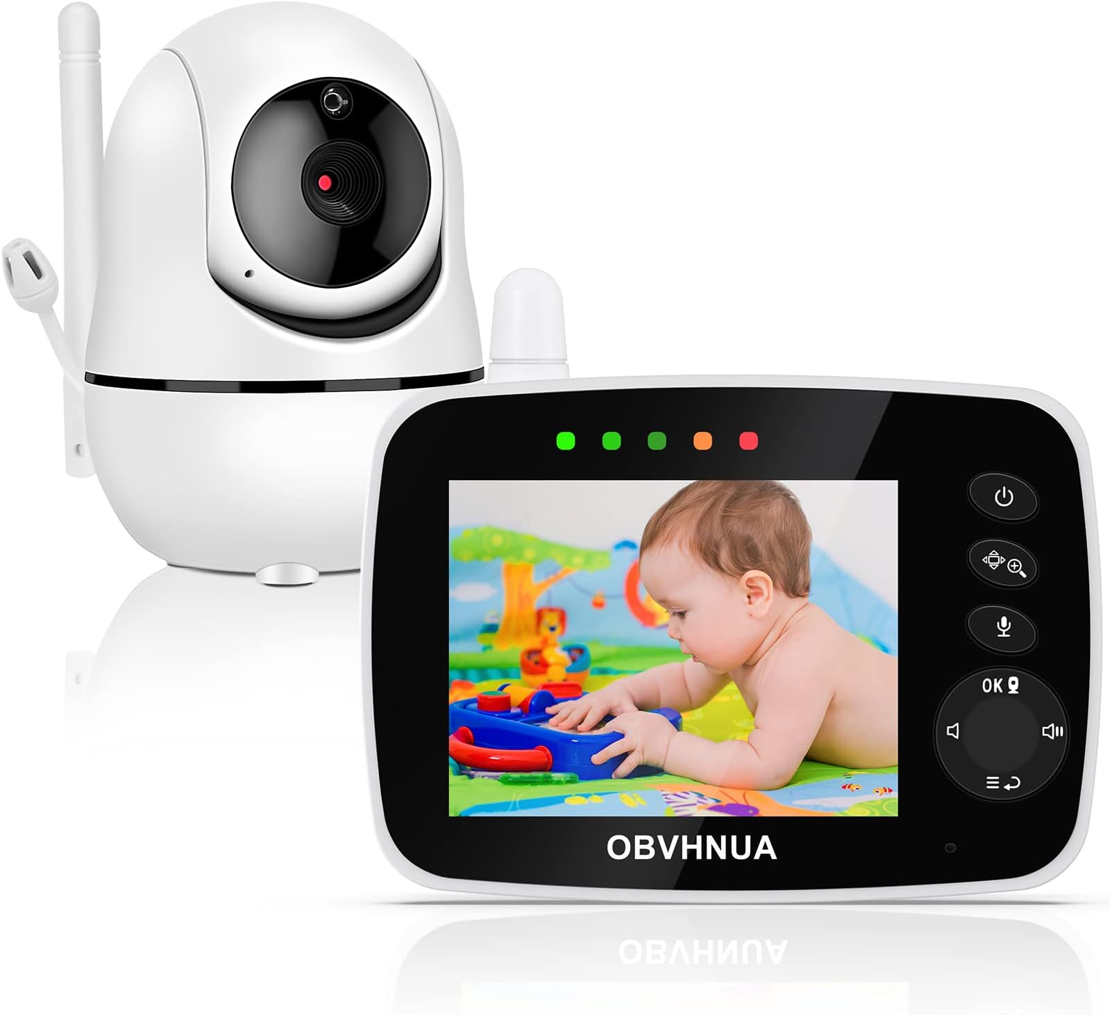 kidoo - Vigilabebés con Cámara/Audio 355°, Monitor 5" Resolución 720p ...