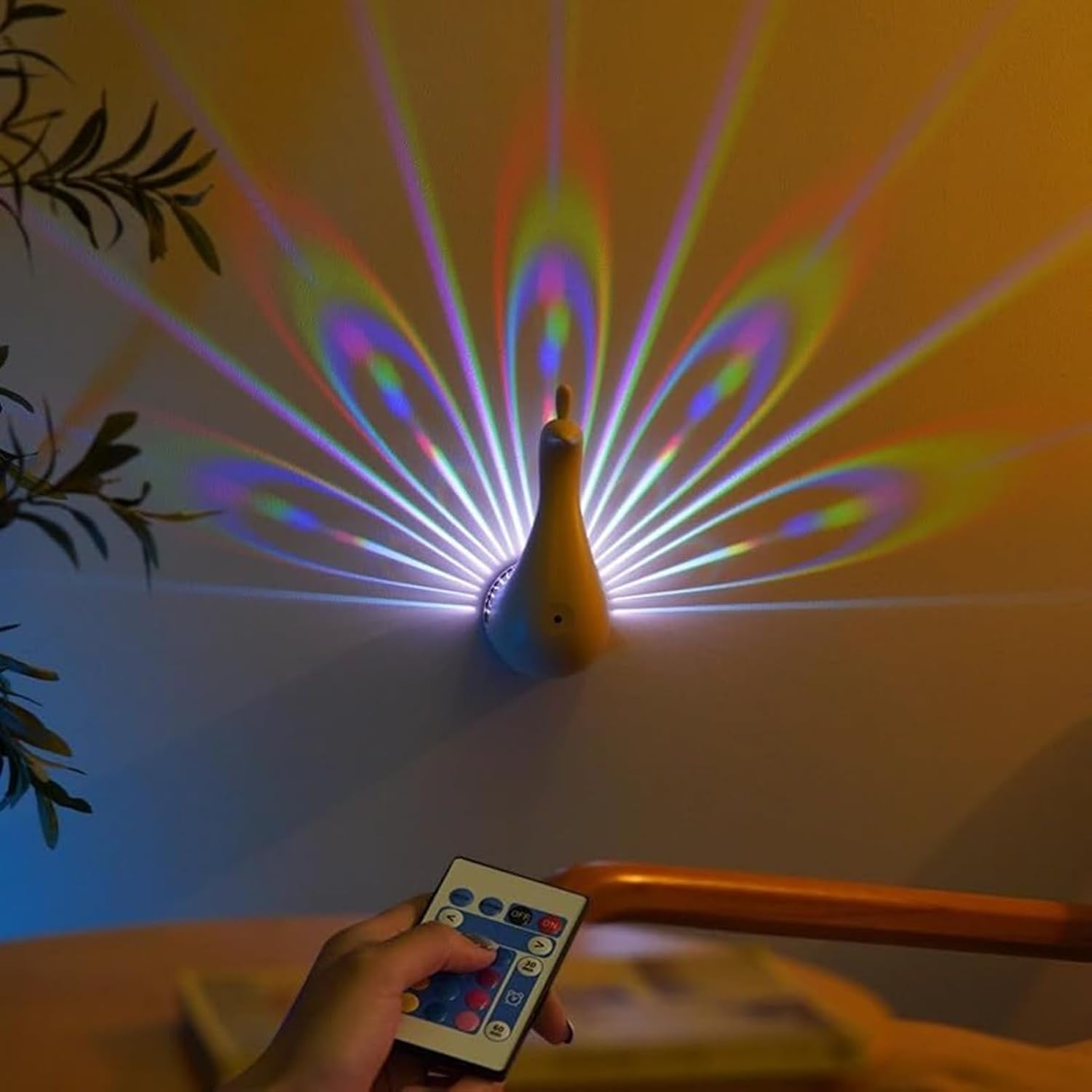 ZIGFRUIT Peacock Light,Peacock Lamp,Peacock Nightlight Wall Light ...