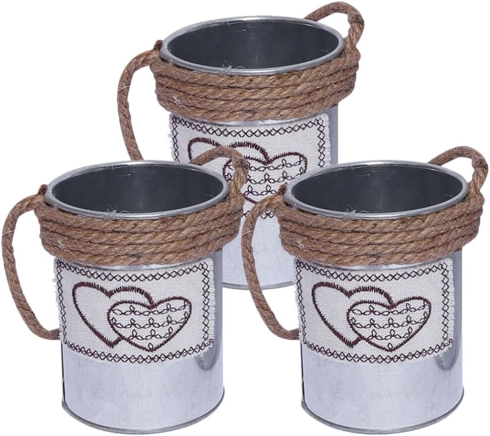Amazon.com : Yardwe 3pcs Planter Boxes Twine Handles Rustic Wall ...
