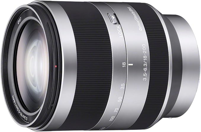 Amazon.com : Sony Alpha SEL18200 E-Mount 18-200mm F3.5-6.3 OSS Lens ...