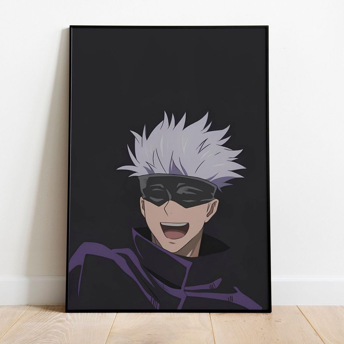 CRAFT MANIACS Jujutsu Kaisen Gojo Laughing Out Loud Framed Matt ...