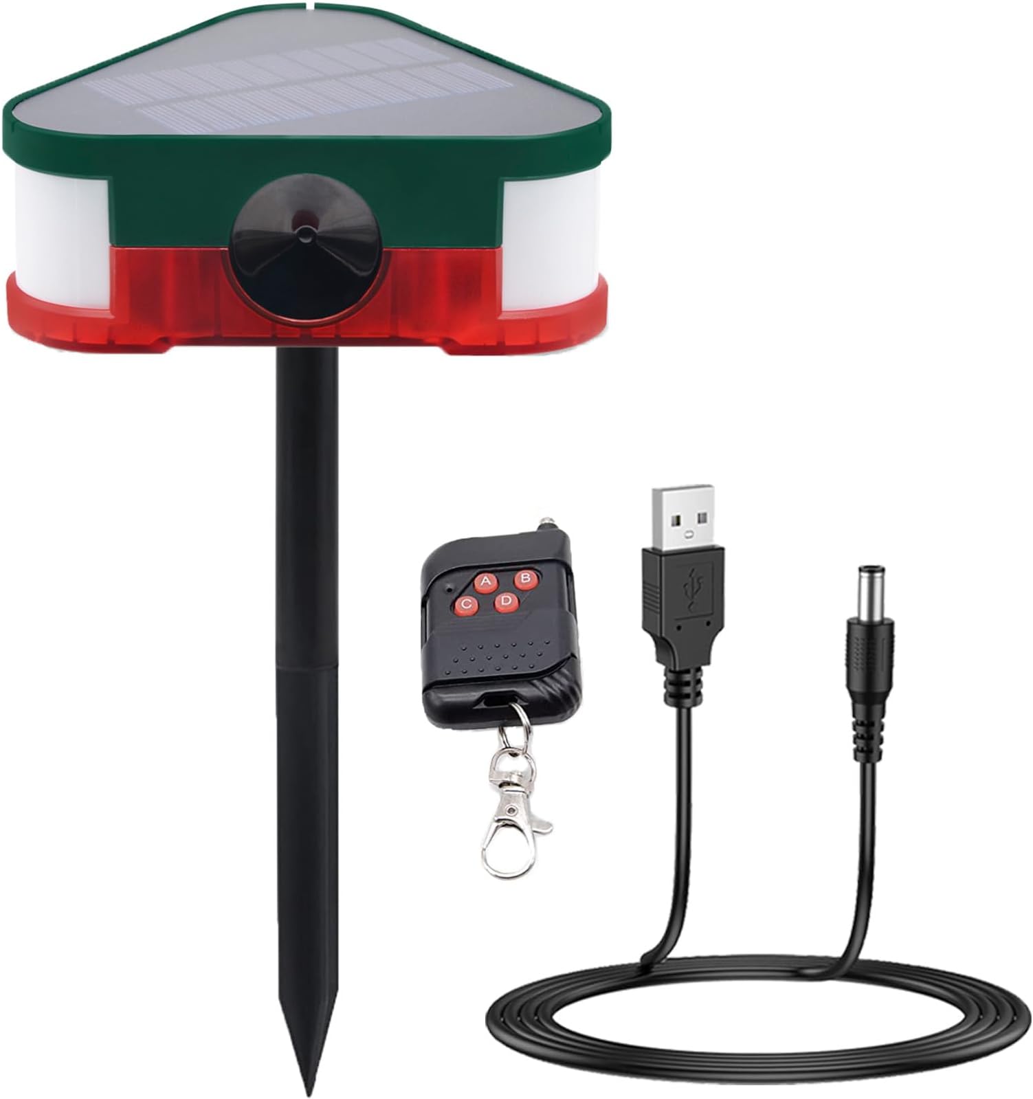 Amazon.com: Upgraded Solar Outdoor Motion Sensor Alarm 360° Detection ...