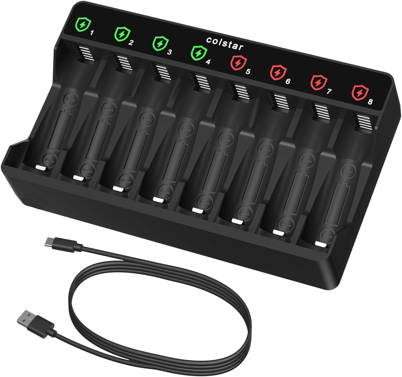 Amazon.com: AA AAA Battery Charger, 8-Ways LCD Screen Charger for 1.2V ...