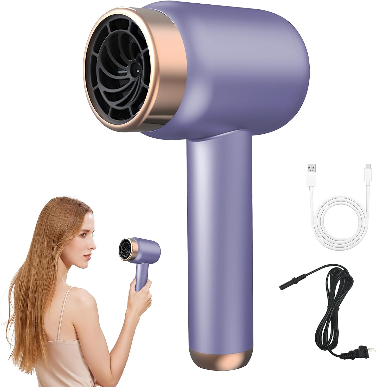 Amazon.com : Cordless Hair Dryer for Women with Battery,Rechargeable ...