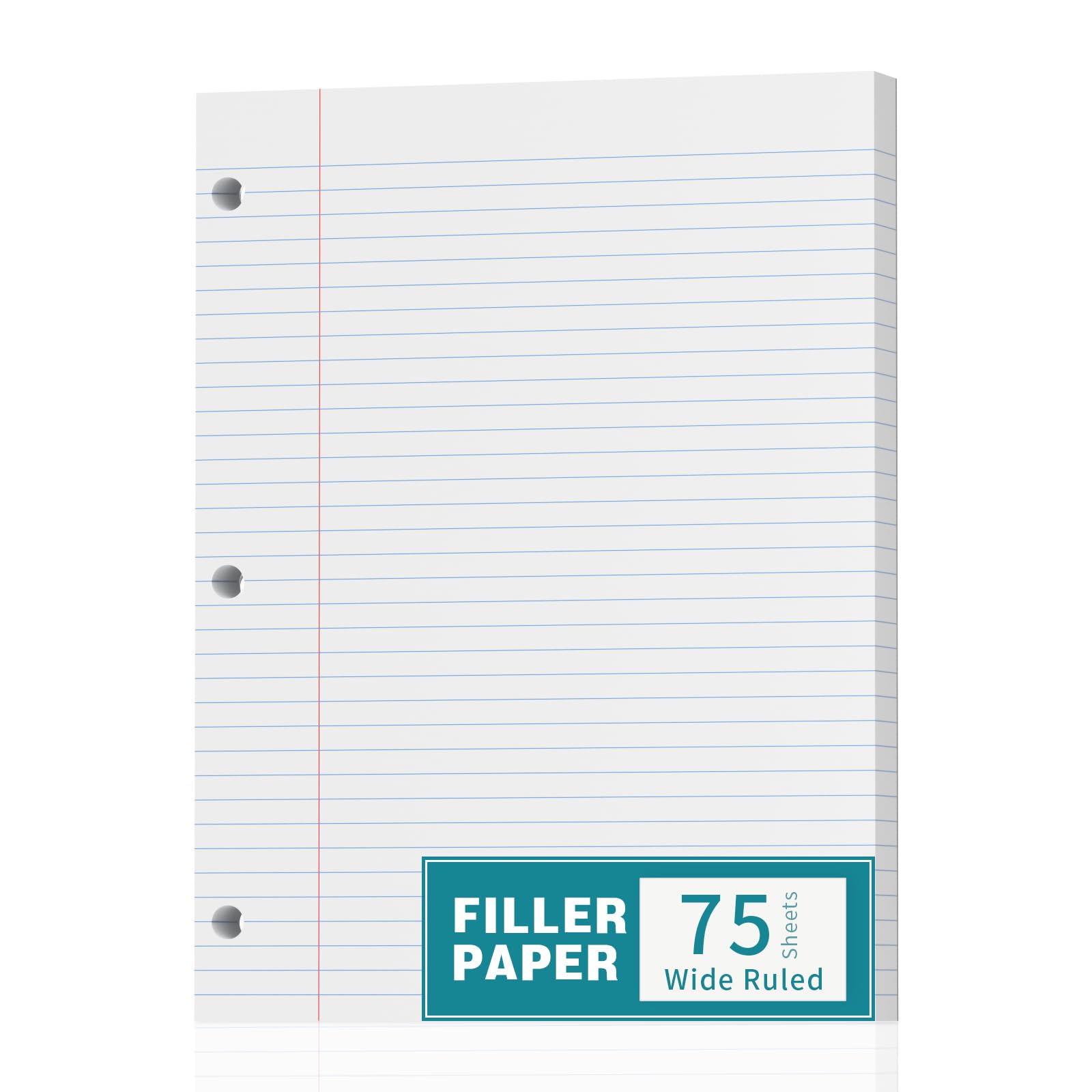Amazon.com : Loose Leaf Paper, 75 Sheets, Filler Paper 8.5 x 11, 3 Hole ...