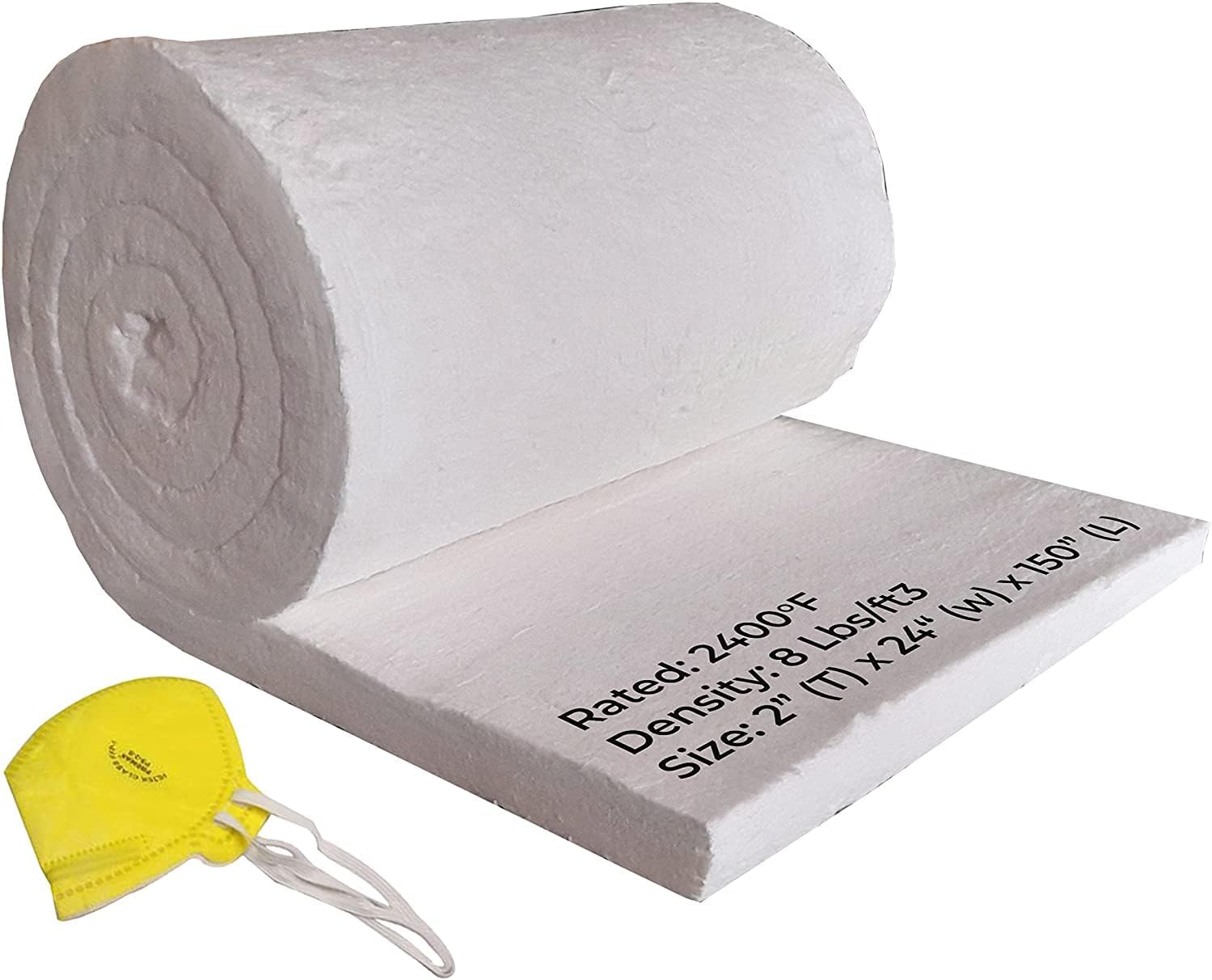 Amazon.com: Ceramic Fiber Insulation Blanket - 8# 2400F - 2" x 24" x ...