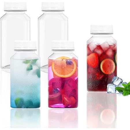 Amazon.com: 36 Pack 5 oz Plastic Juice Bottles Bulk with Lids Reusable ...