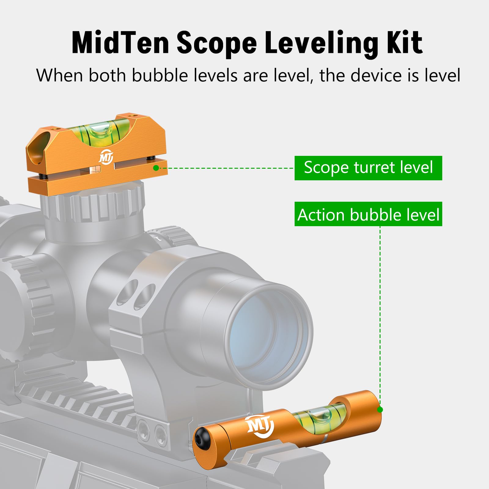Snapklik.com : MidTen Scope Leveling Kit Dual Level Bubble System