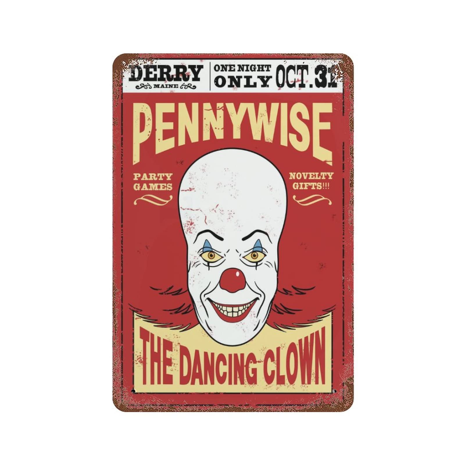 Buy LAKUERVI Pennywise The Clown From IT Movie Vintage Metal Signs buy-lakuervi-pennywise-the-clown-from-it-movie-vintage-metal-signs