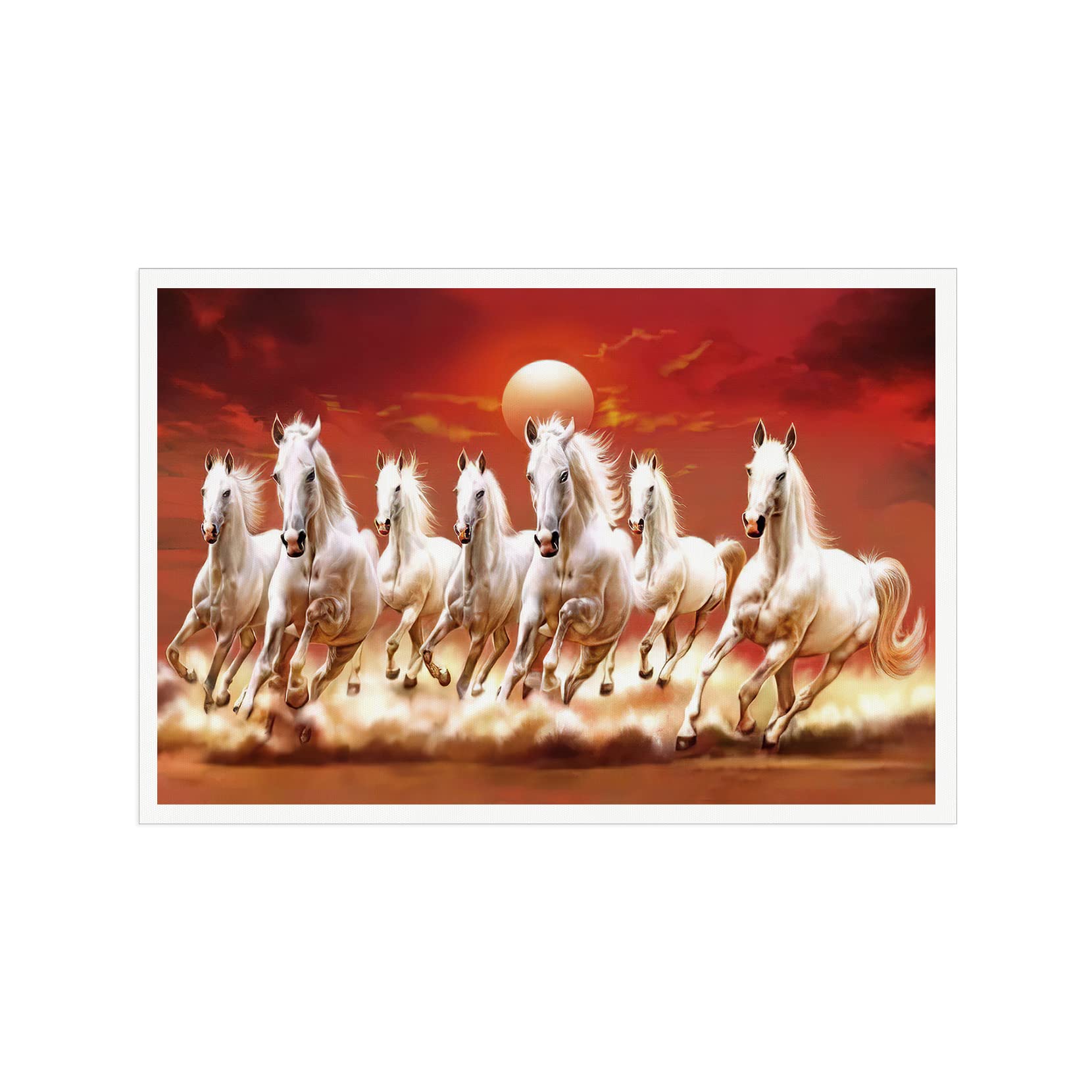 Amazon.com: ZWUBNN Seven Running Horses Poster Running Horses Painting ...