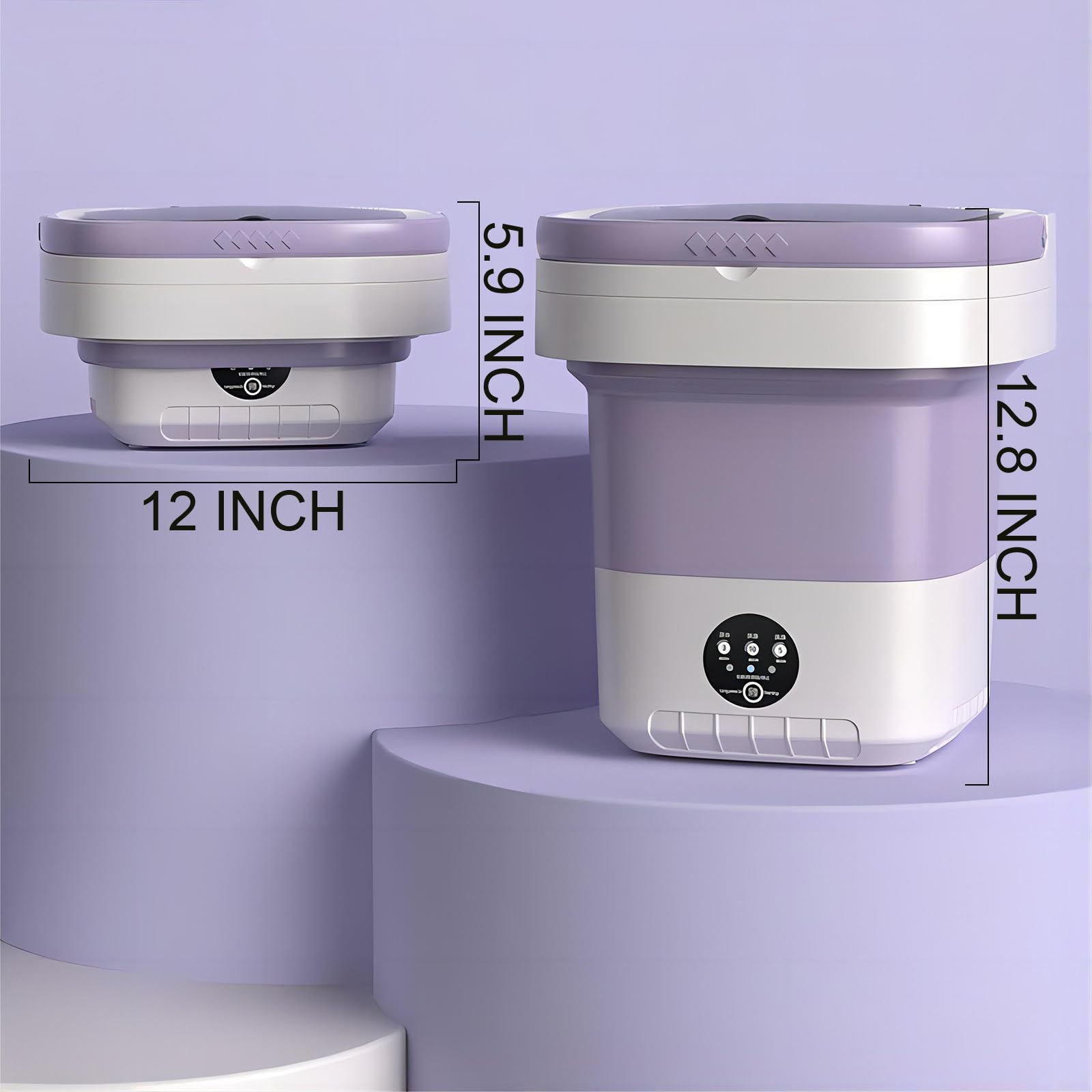 Portable washing Machine,9L High Capacity with 3 Modes Deep Cleaning ...