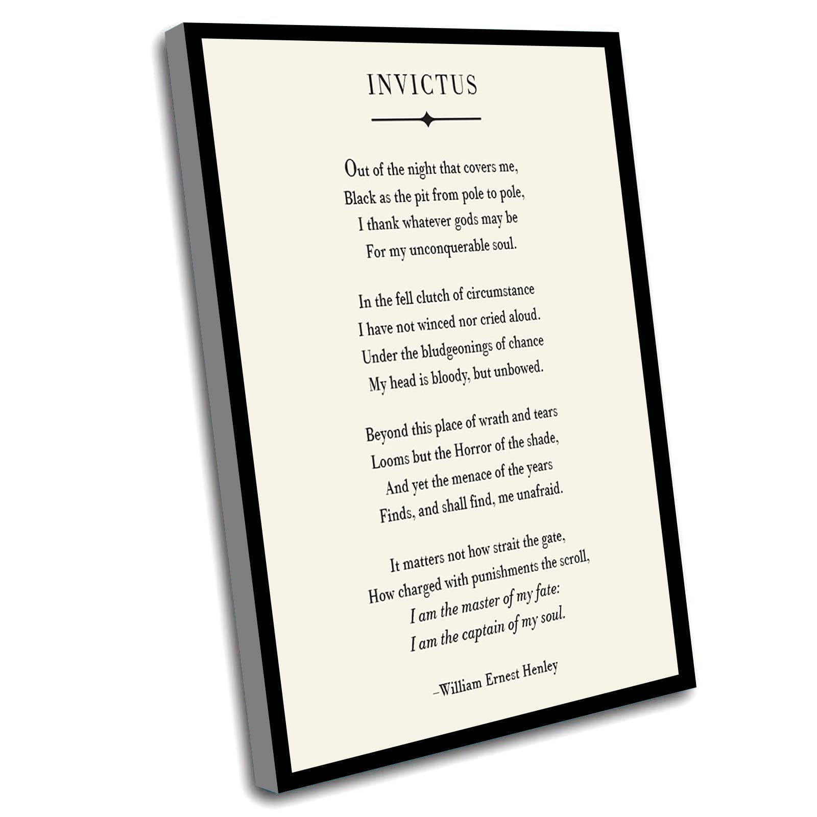Poema Invictus De William Ernest Henley Lámina Montada For Sale Con