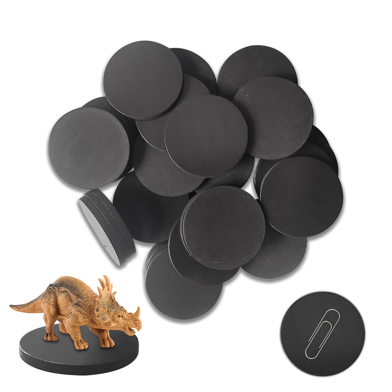Amazon.com: Jianwen Magnetic Miniature Bases 84pcs, 25mm/0.98inch Black ...