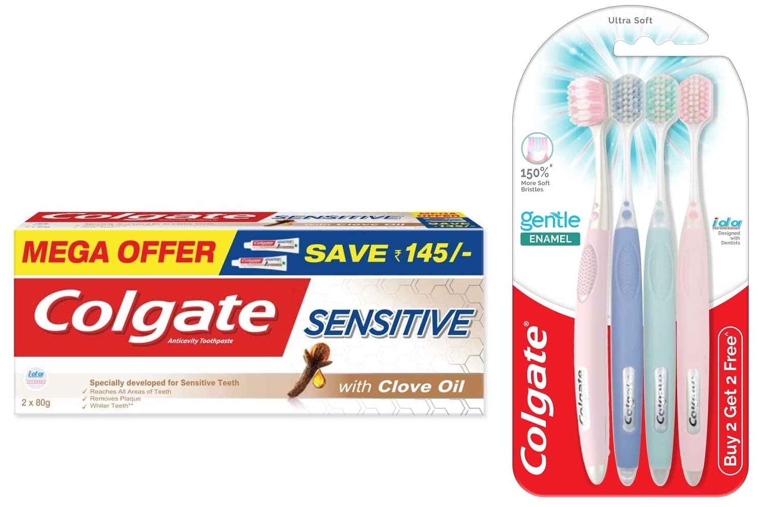 Buy Colgate Gentle Enamel Ultra Soft Bristles Manual Toothbrush for ...