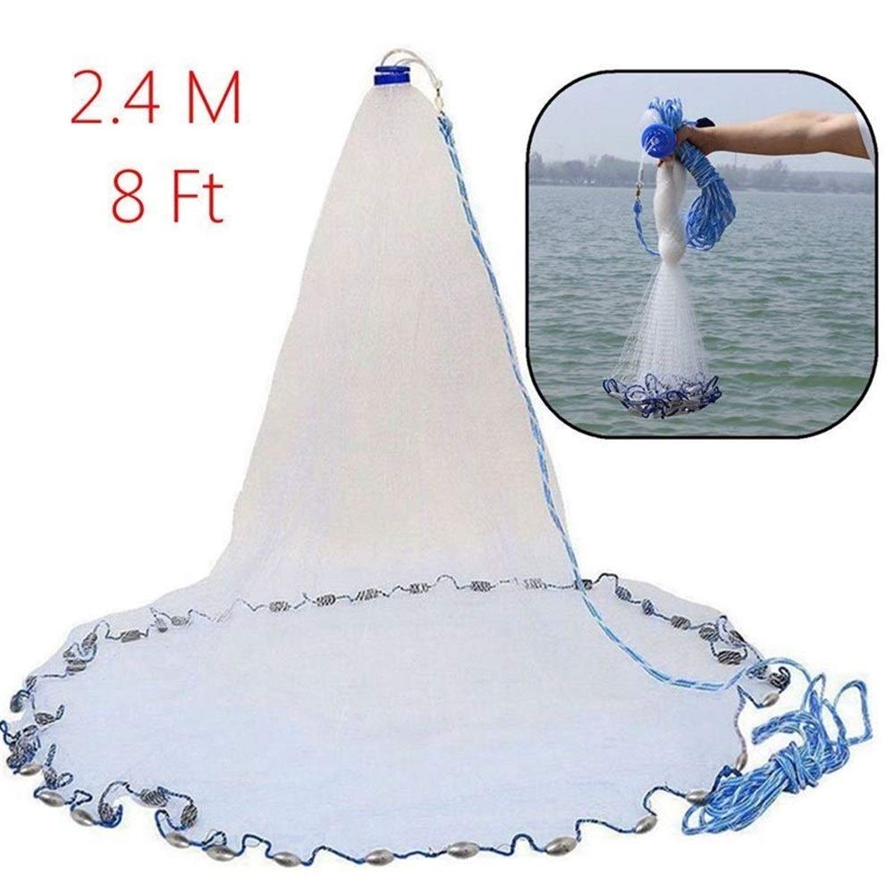 Throw Nets For Fishing 6-16ft Saltwater Fishing Cast Freshwater Casting ...
