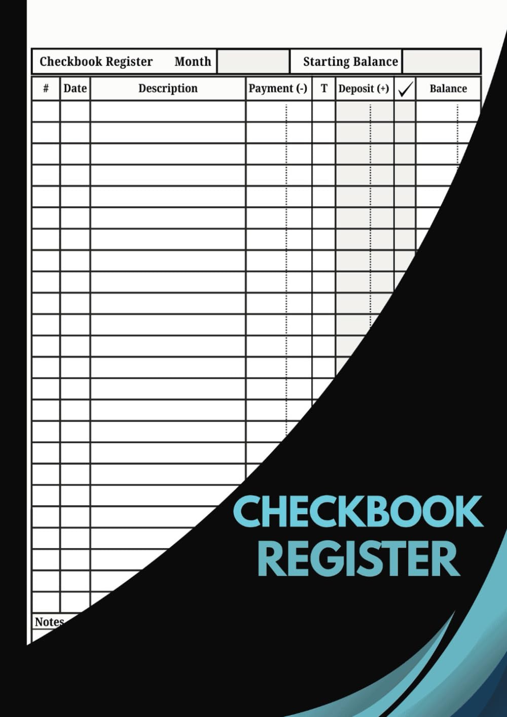 Checkbook Register: Checking Account / Personal Check Book Transaction ...