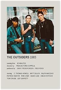 Amazon.com: Classic Movie The Outsiders Vintage Poster Canvas Poster ...