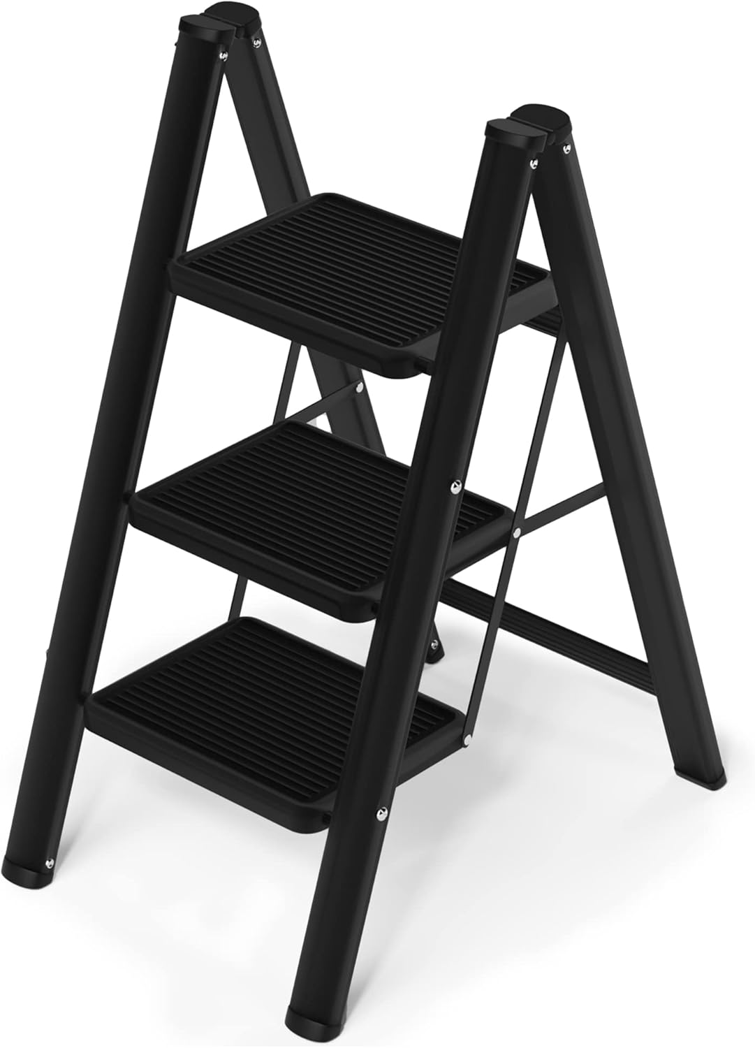 AriseWork 3 Step Ladder, Lightweight Folding Step Stool Wide Anti-Slip ...