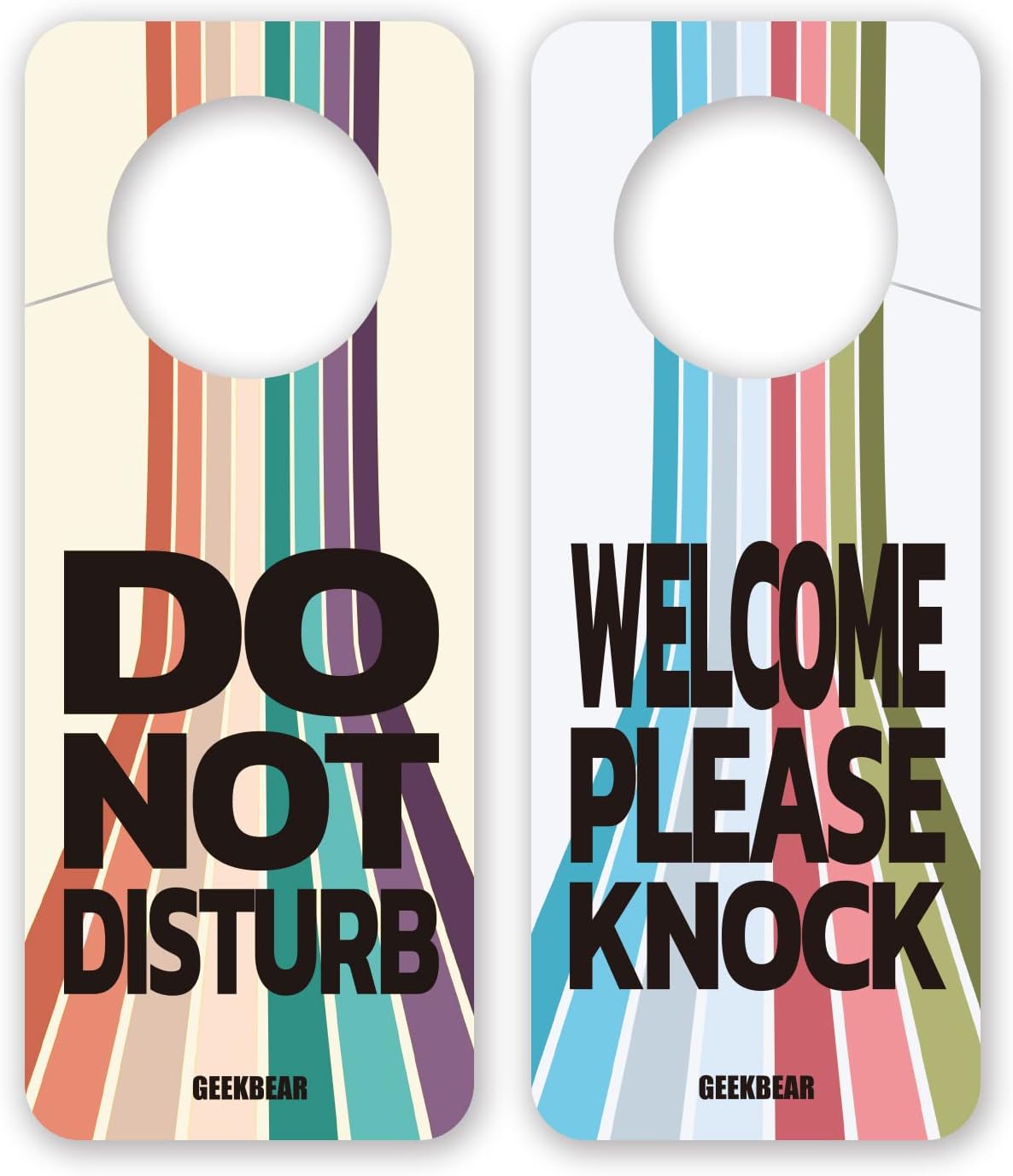 Amazon.com: GEEKBEAR Do Not Disturb Door Hanger Sign (05. Rainbow, 2 ...