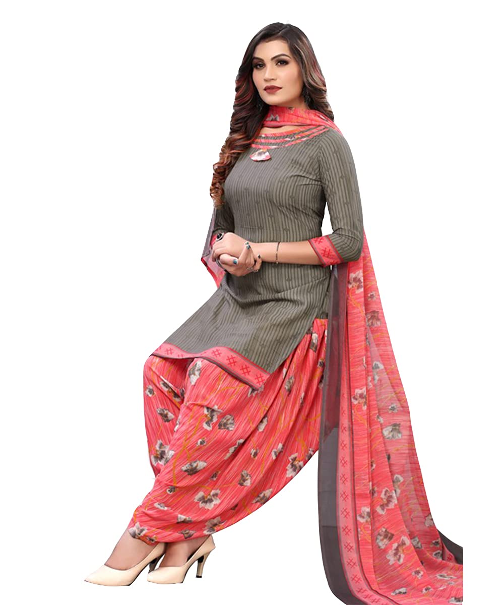 Buy Mirraw Printed Polyester Unstitched Salwar Suit/Kameez Dress ...