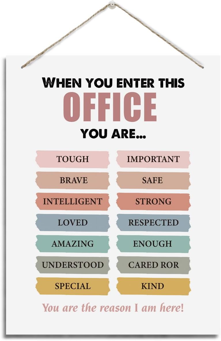 Amazon.com : Therapy Office Decor, Decorative Hanging Wood Signs ...