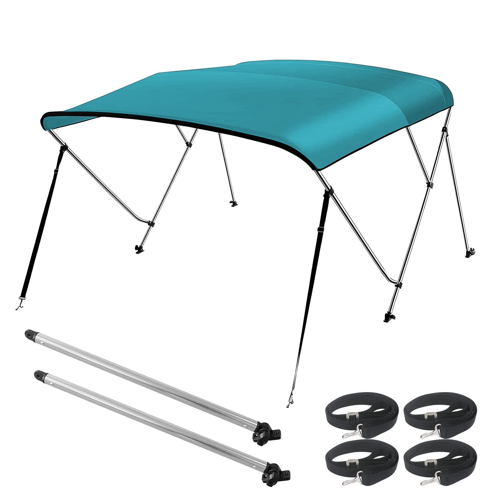 Amazon.com: Seamander 3 Bow Bimini Top Boat Cover Sun Shade Boat Canopy ...