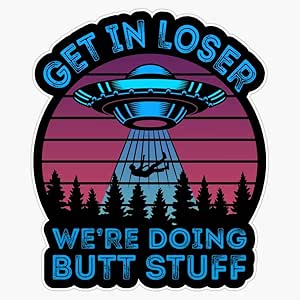 Amazon.com - Get In Loser Were Doing Butt Stuff Funny Vaporwave Retro ...