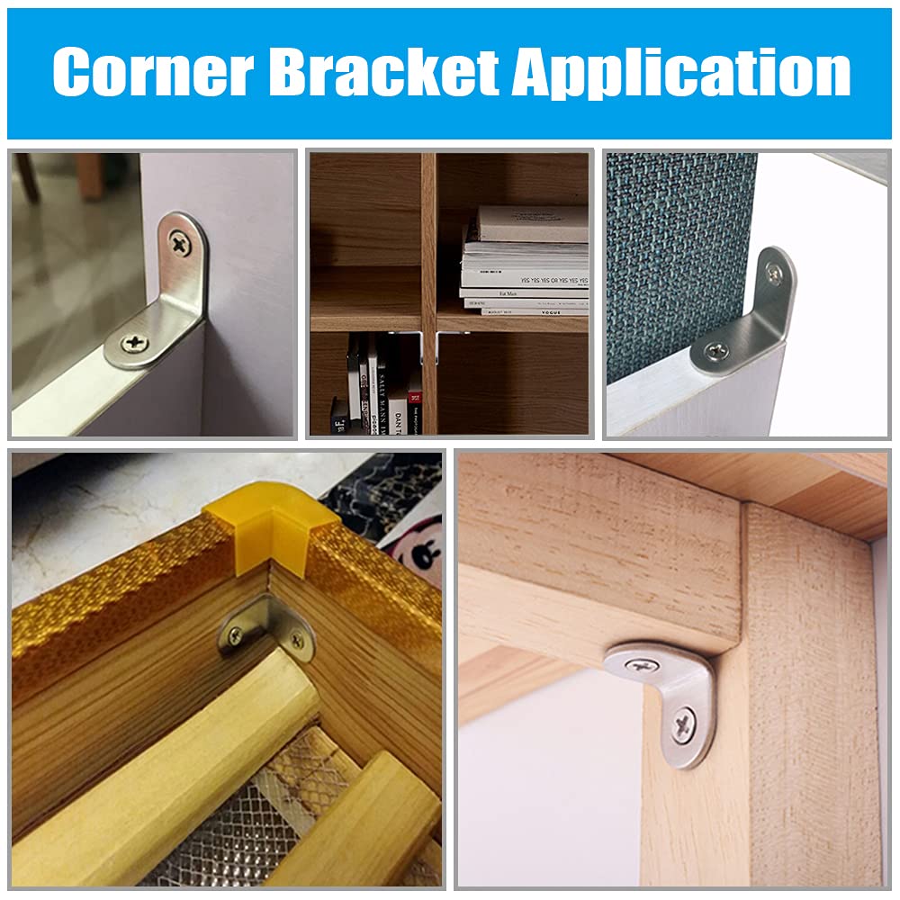 Snapklik.com : YEWLACA 3 Sizes Stainless Steel Corner Braces L Bracket ...