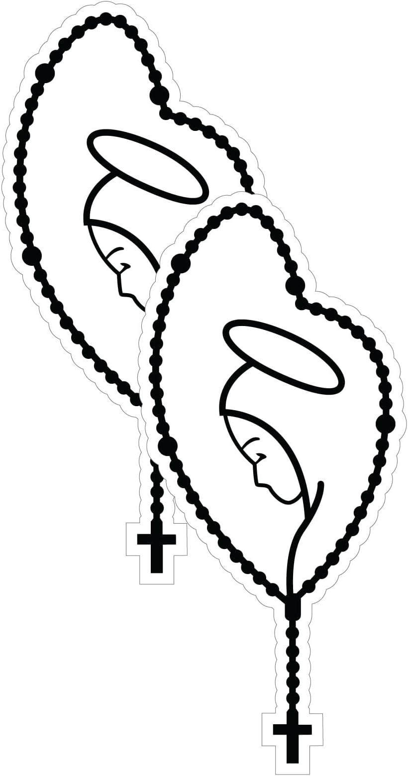 Amazon.com - Mary Rosary Decals for Car Truck Tablet Tumbler Cell Phone ...