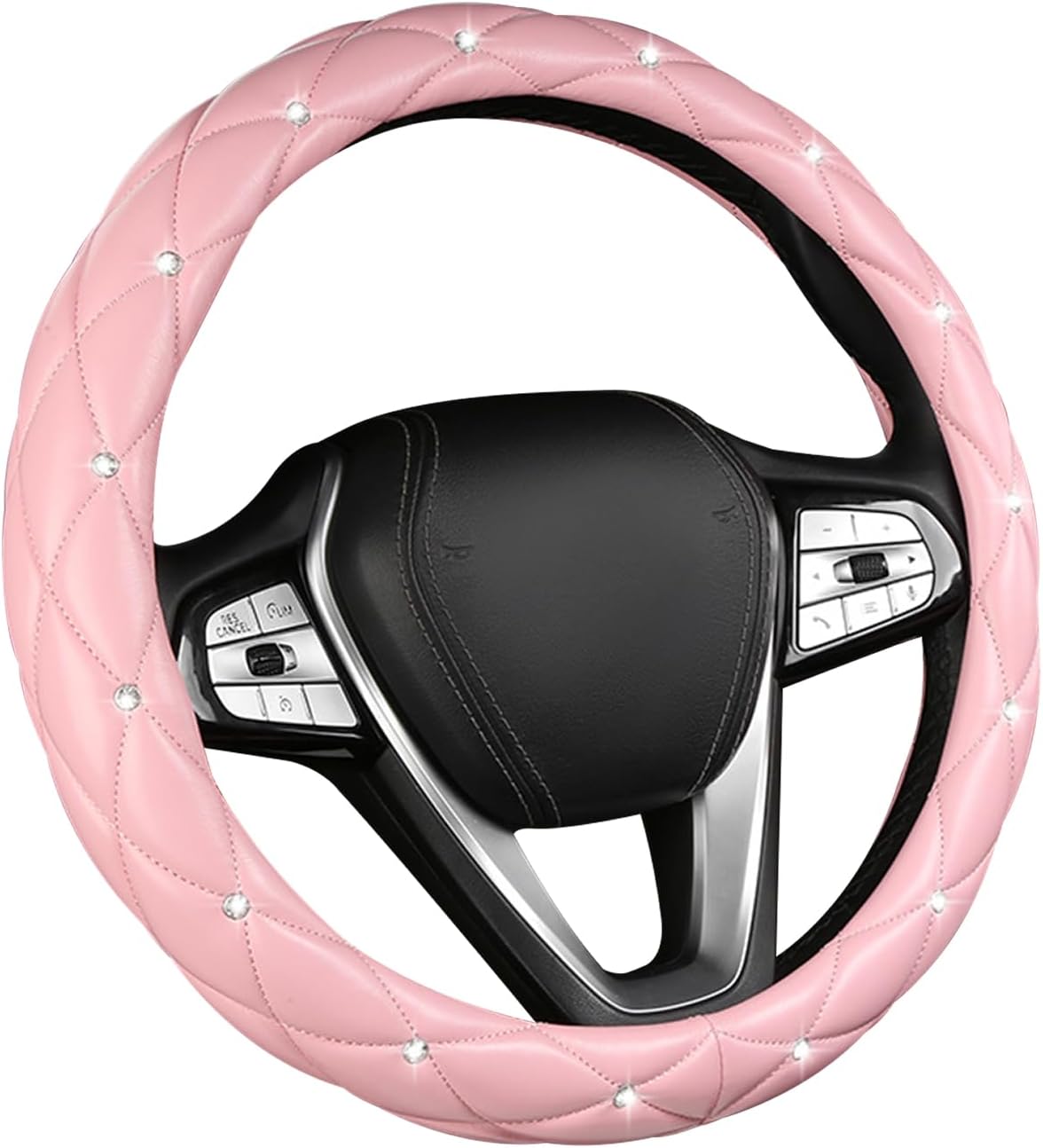 Amazon.com: Ohleats Bling Car Steering Wheel Cover, 15 Inch Non-Slip ...
