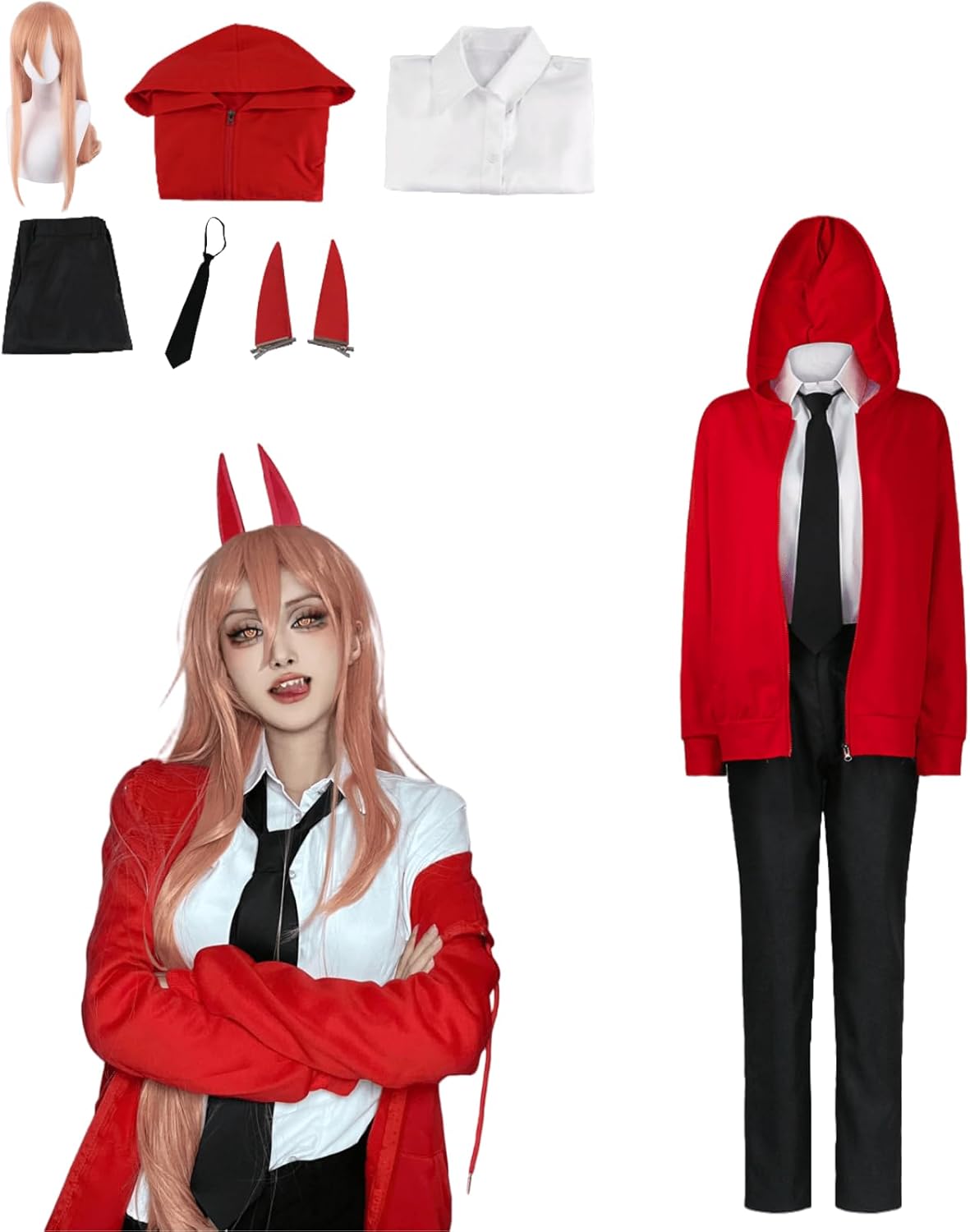 Amazon.com: Anime Chainsaw Man Cosplay Costumes Character Power Fancy ...