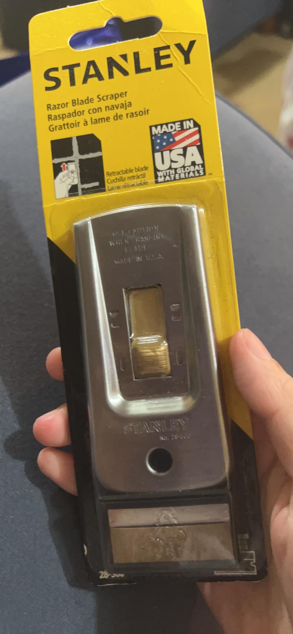 Stanley 28-500 Razor Blade Scraper with 5 Blades Silver 1-Pack : Amazon ...