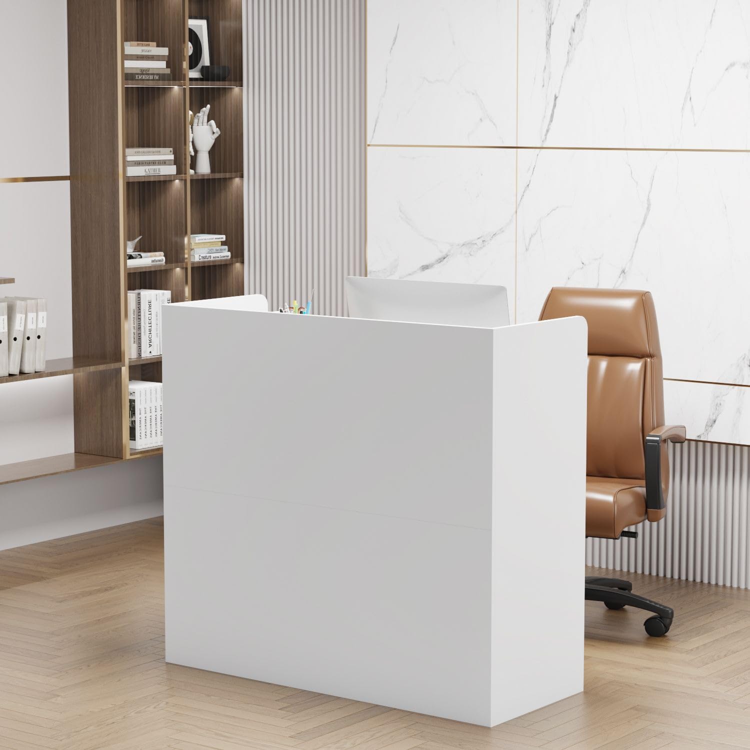 Amazon.com: MOUMON Reception Desk Counter Desk for Checkout & Retail ...