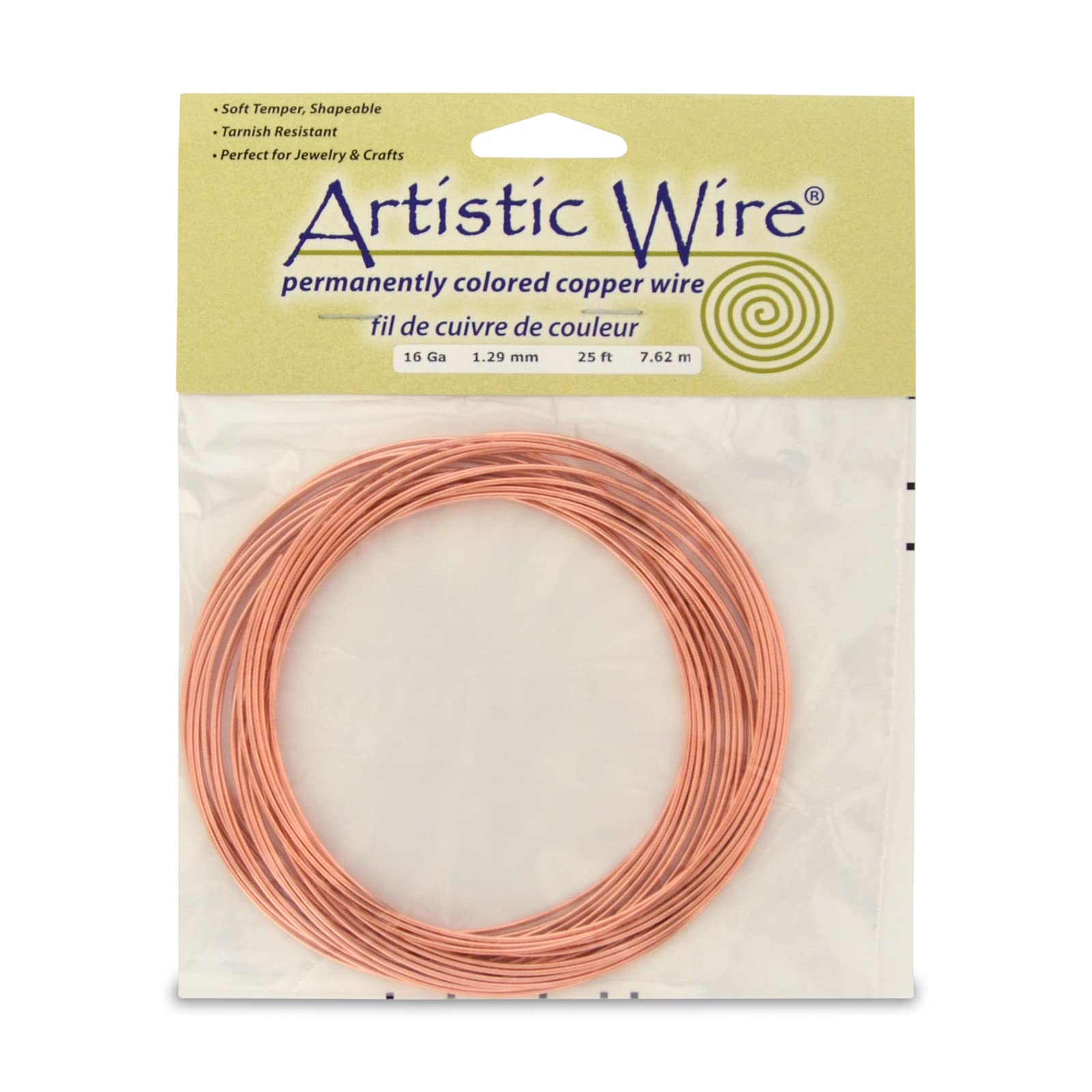 Snapklik.com : 16 Gauge Uncoated Bare Copper Craft Wire, 25 Ft