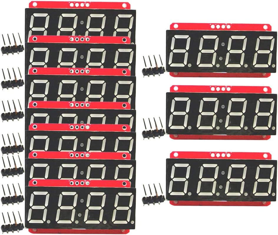 Amazon.com: 10Pcs 0.56in LED Display Module 4 Digit 7-Segment HT16K33 ...