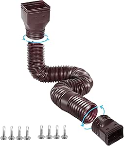 Gutterlix 1 Pack Flexible Gutter Downspout Extensions Extendable from ...