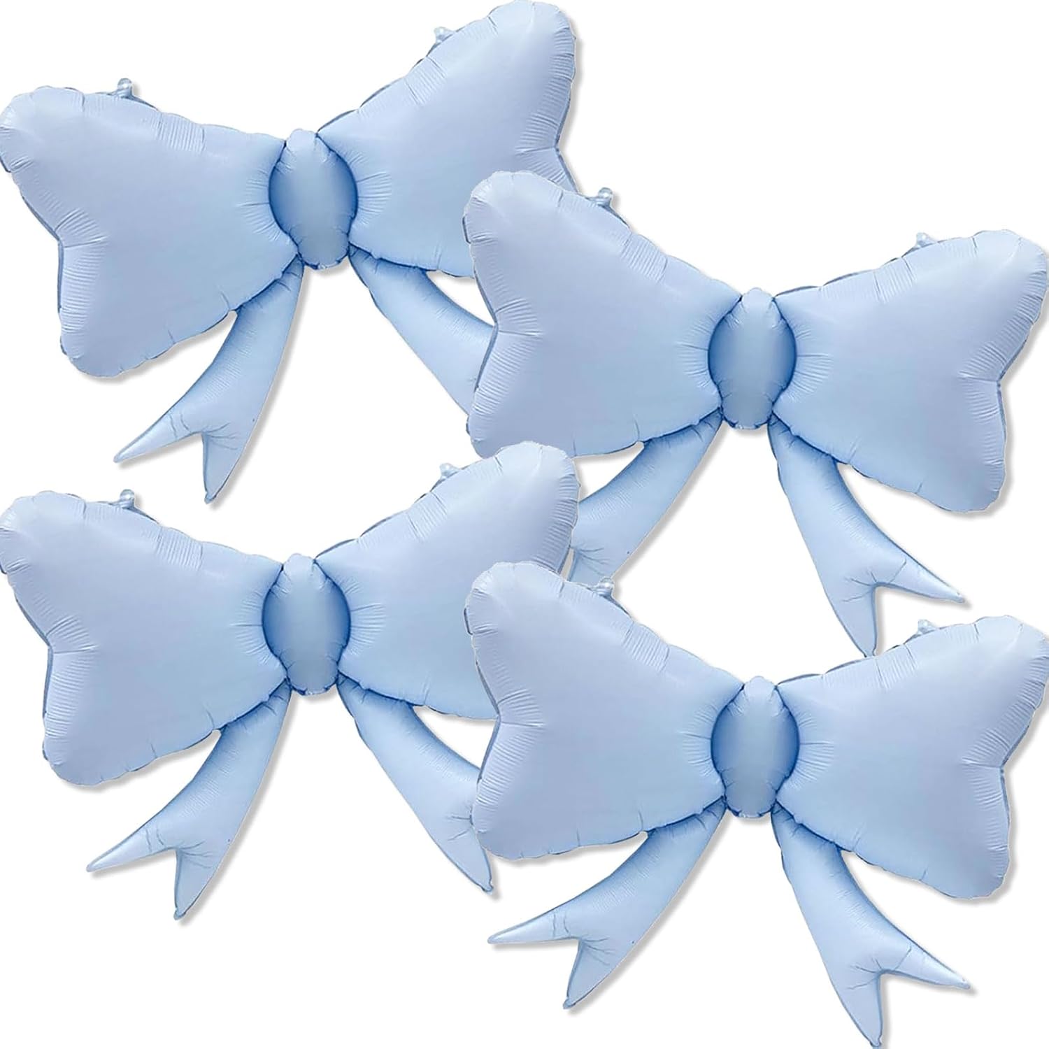 Amazon.com: 4 Pcs Large Bow Balloons, Blue Bow Balloon Coquette ...